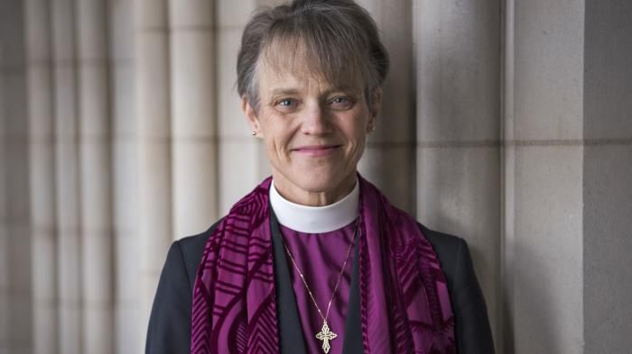 The Rt. Rev. Mariann Edgar Budde addresses a full house at Westminster ...