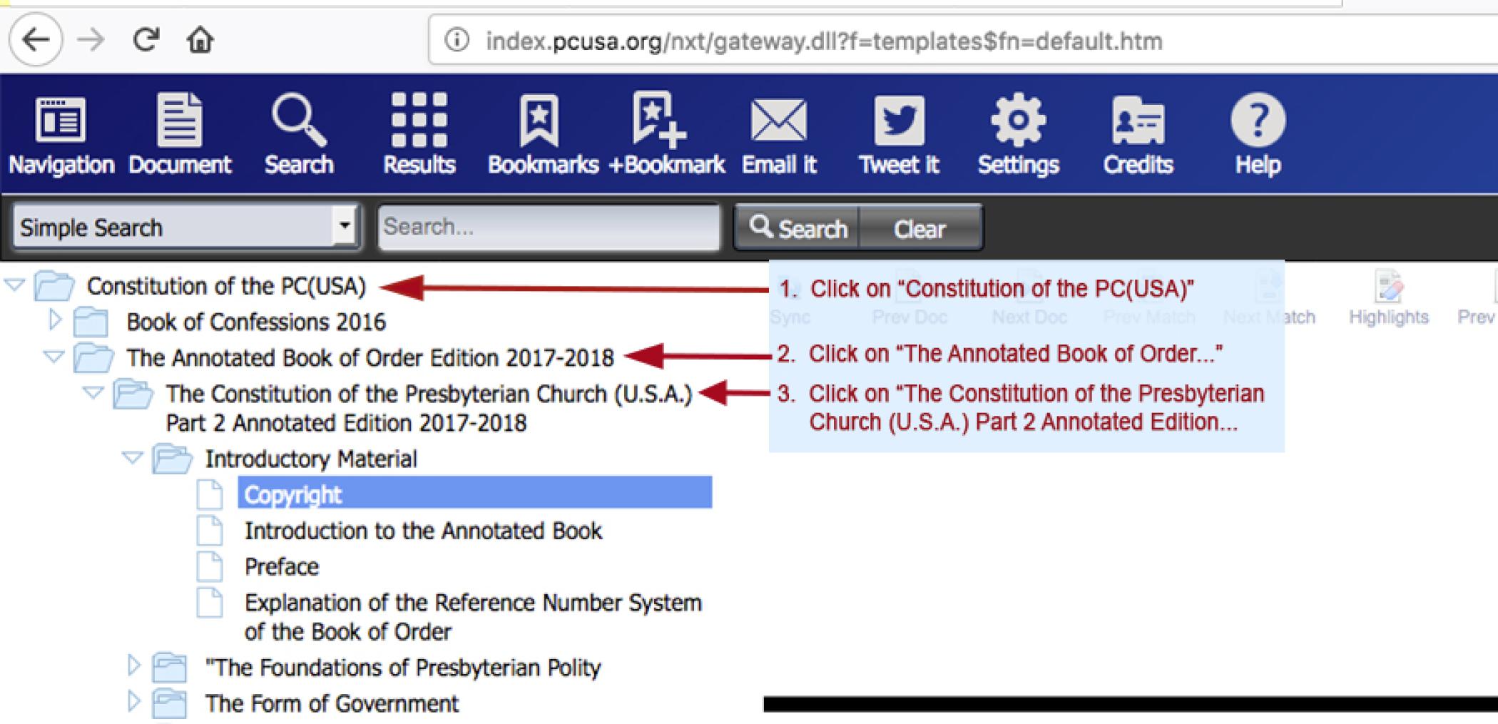 Guide to Access the Annotated Book of Order | Presbyterian Church (U.S.A.)