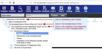 Guide to Access the Annotated Book of Order | Presbyterian Church (U.S.A.)