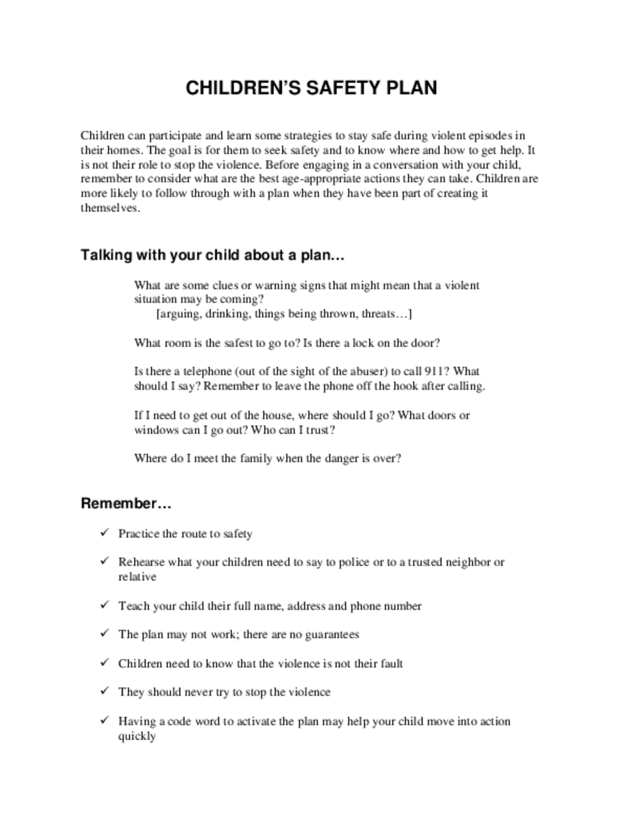 Children’s safety plan | Presbyterian Church (U.S.A.)