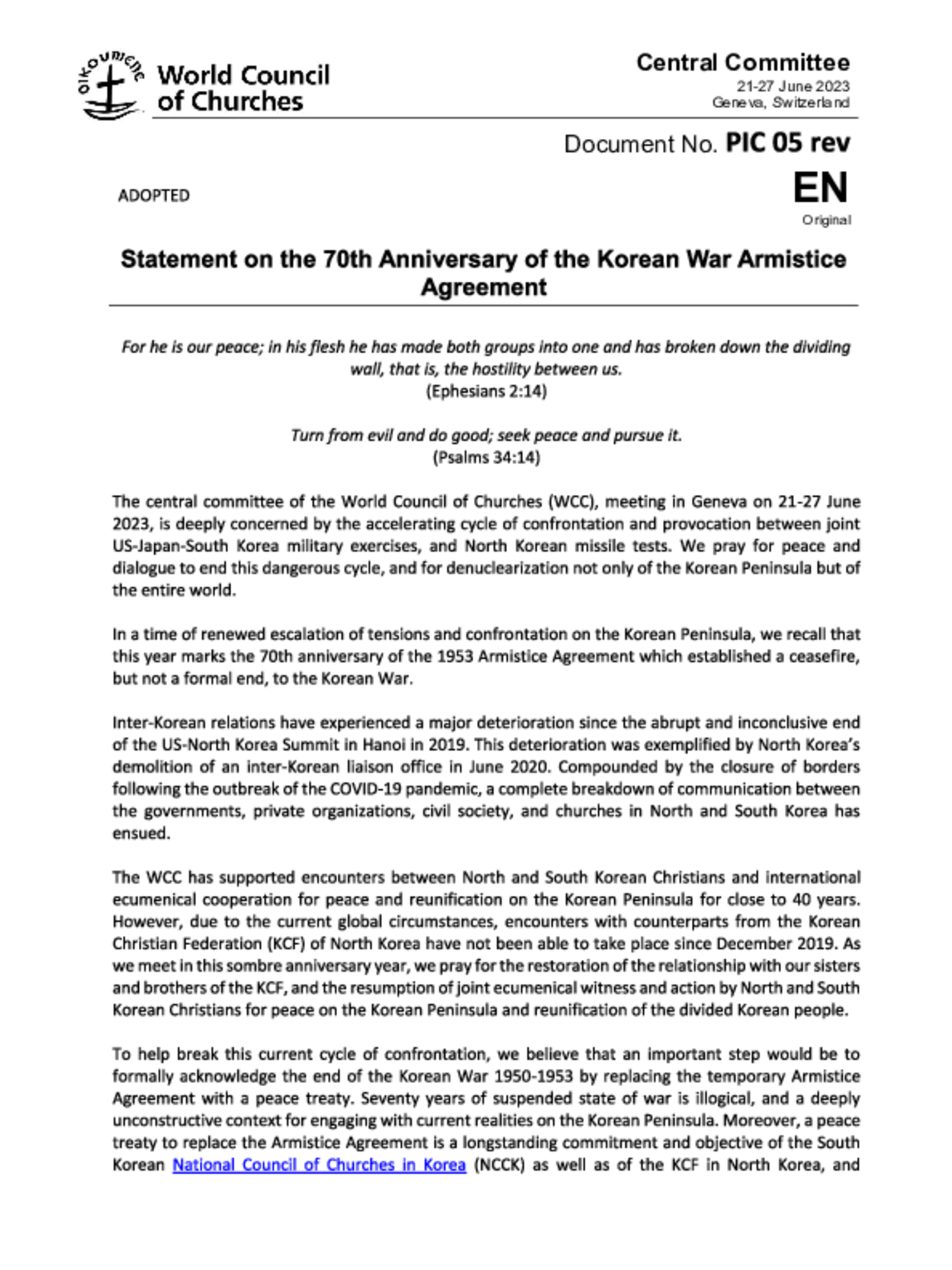 Adopted-revised-statement-70th-anniversary-Korean-War-Armistice ...