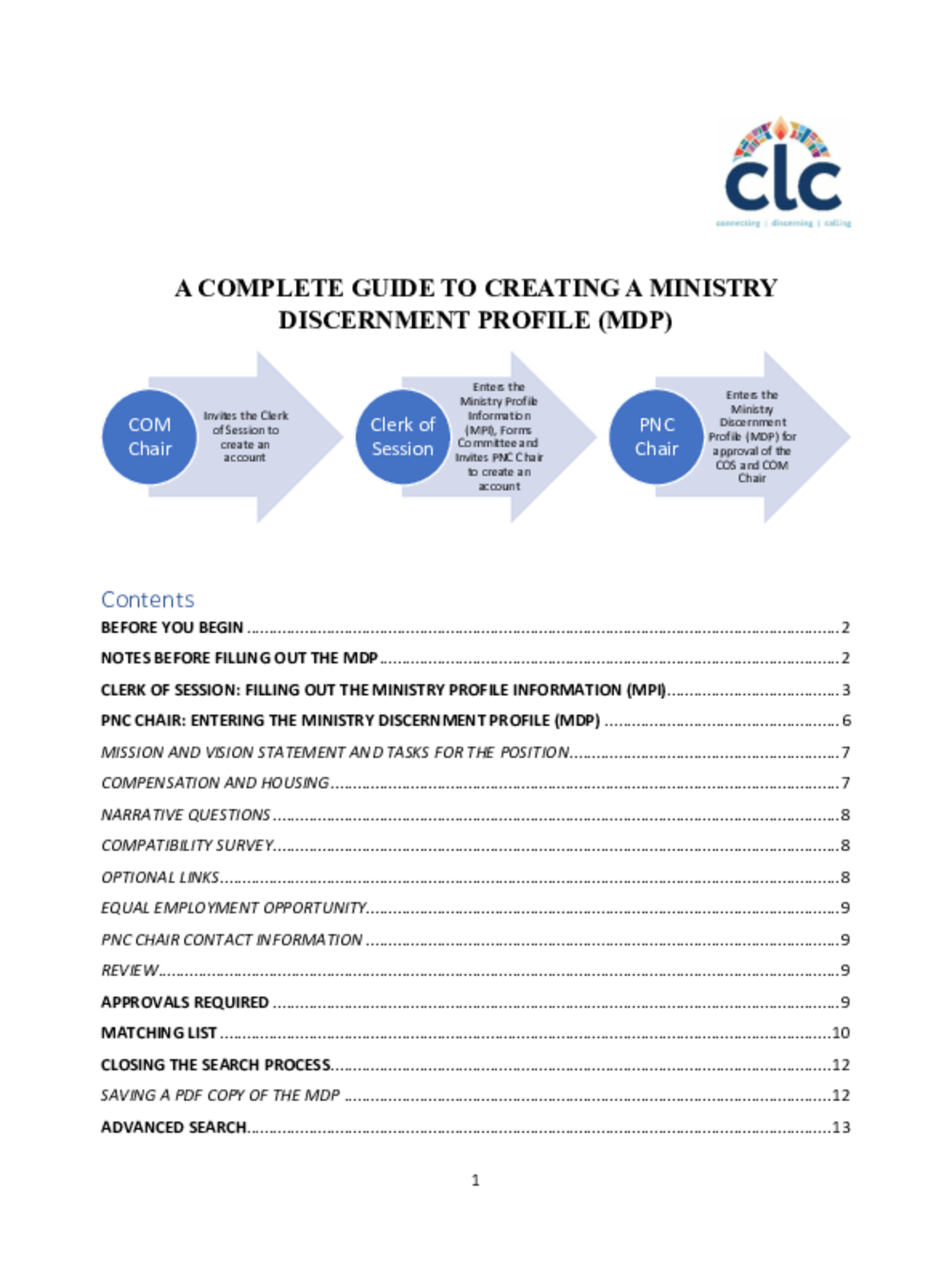 CLC - A Complete Guide to Creating a Ministry Discernment Profile ...
