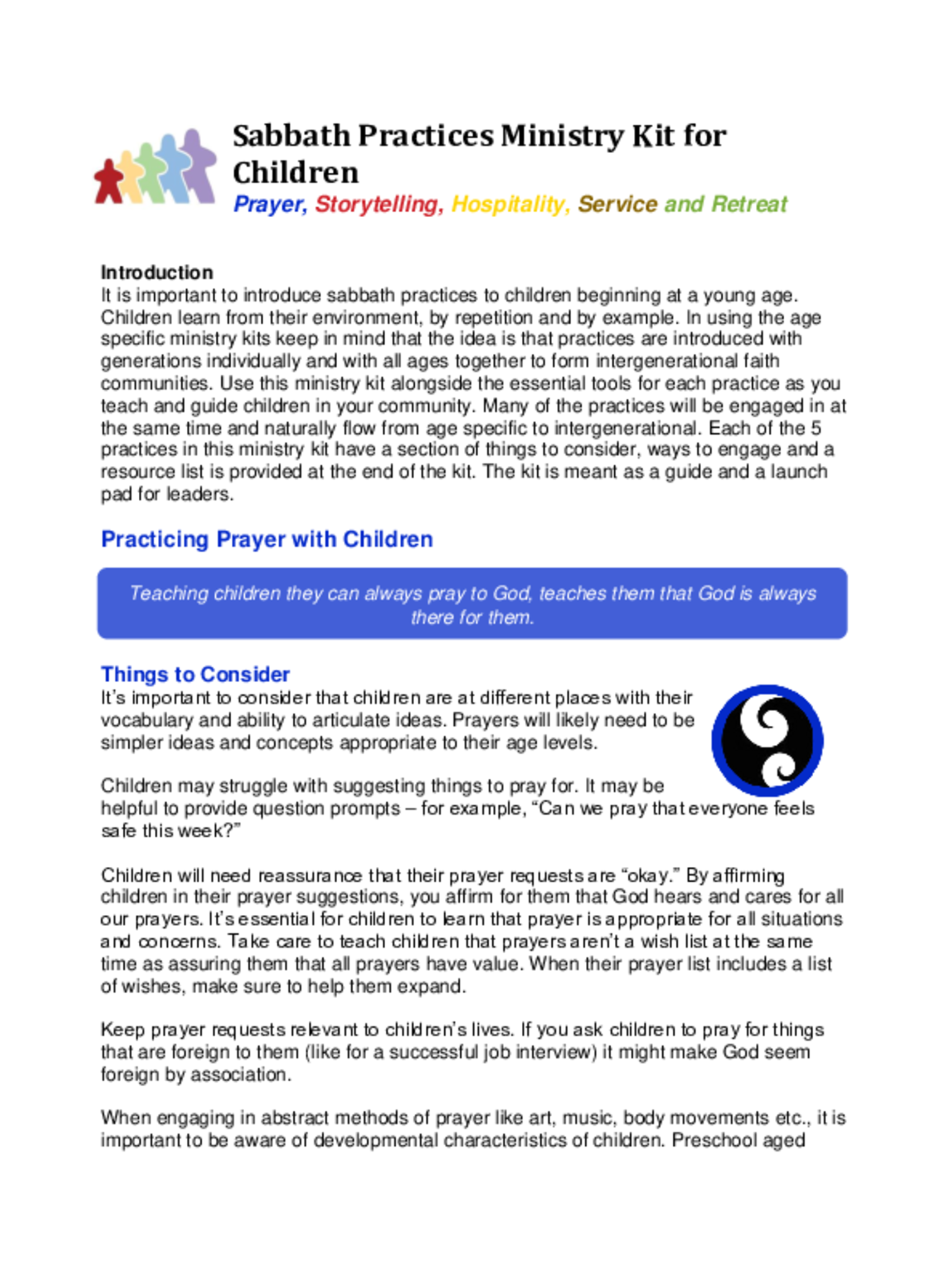 Sabbath Practices Ministry Kit for Children | Presbyterian Church (U.S.A.)